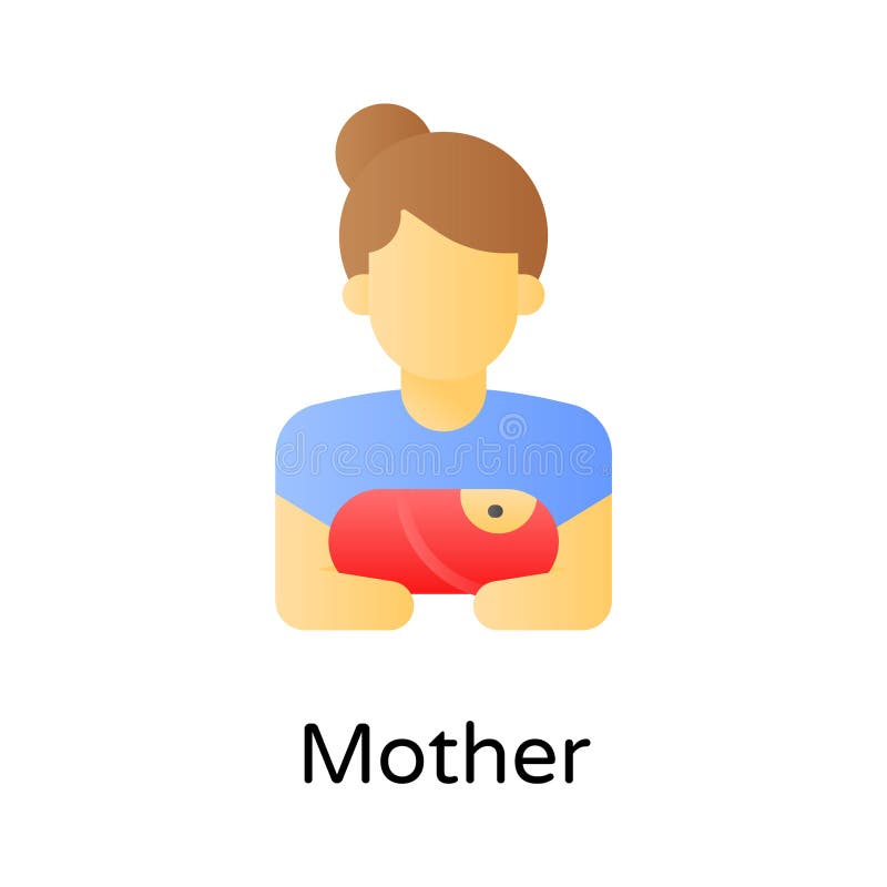 Get this Visually Perfect Icon of Mother in Modern Style Stock Vector ...