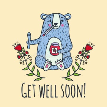 Get Well Soon Cartoon Character Stock Illustrations – 109 Get Well Soon ...