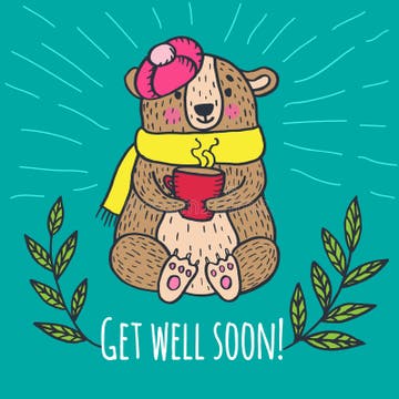 Get Well Soon Cartoon Character Stock Illustrations – 109 Get Well Soon ...