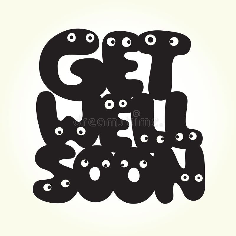 Get well soon letters stock vector. Illustration of doctor - 47046219