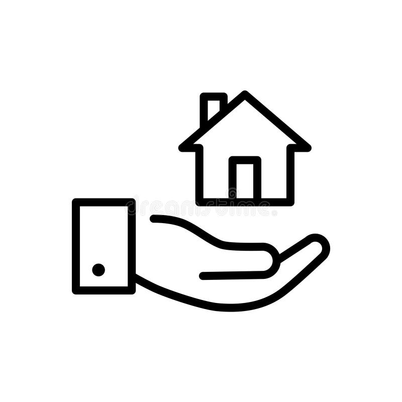 Get Your Dream House Icon Acquired Property Symbol Stock Illustration ...