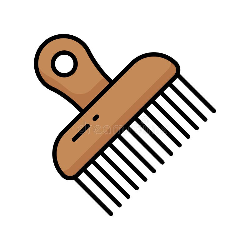 Afro Comb Vector Icon Sign Symbol Stock Vector - Illustration of afro ...