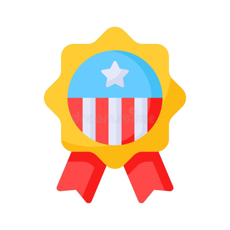 Get Your Hands on this Beautiful Icon of Badge, Patriot Badge Vector ...