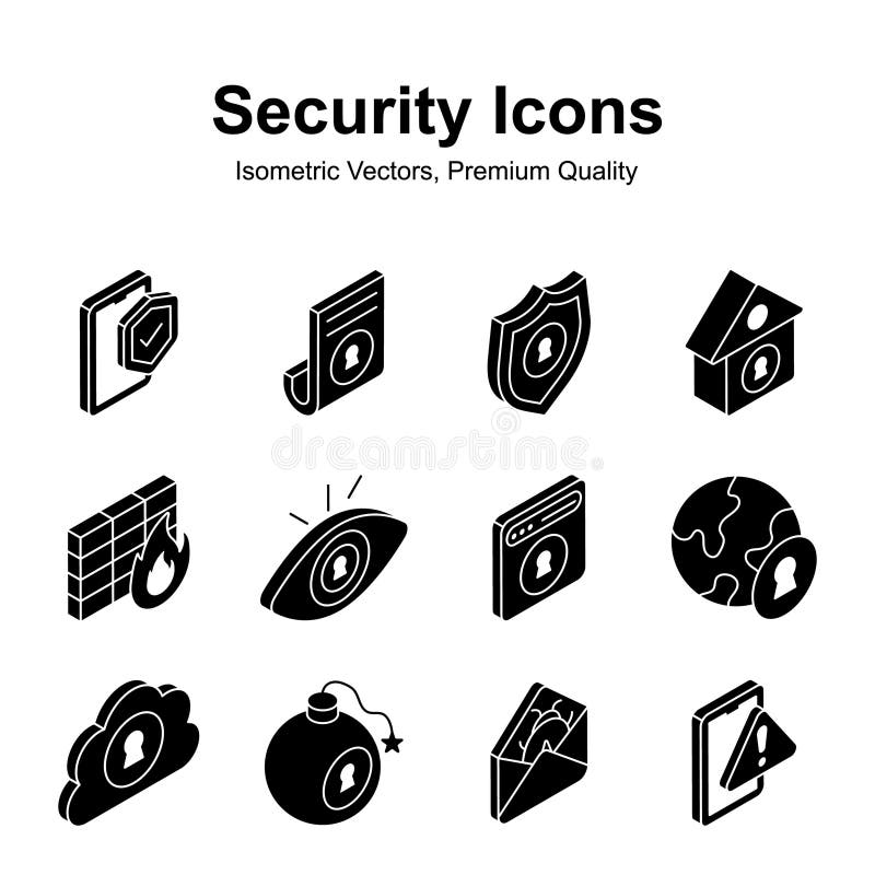 Get Your Hands on this Beautifully Designed Security Isometric Icons ...