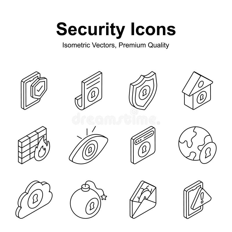 Get Your Hands on this Beautifully Designed Security Isometric Icons ...