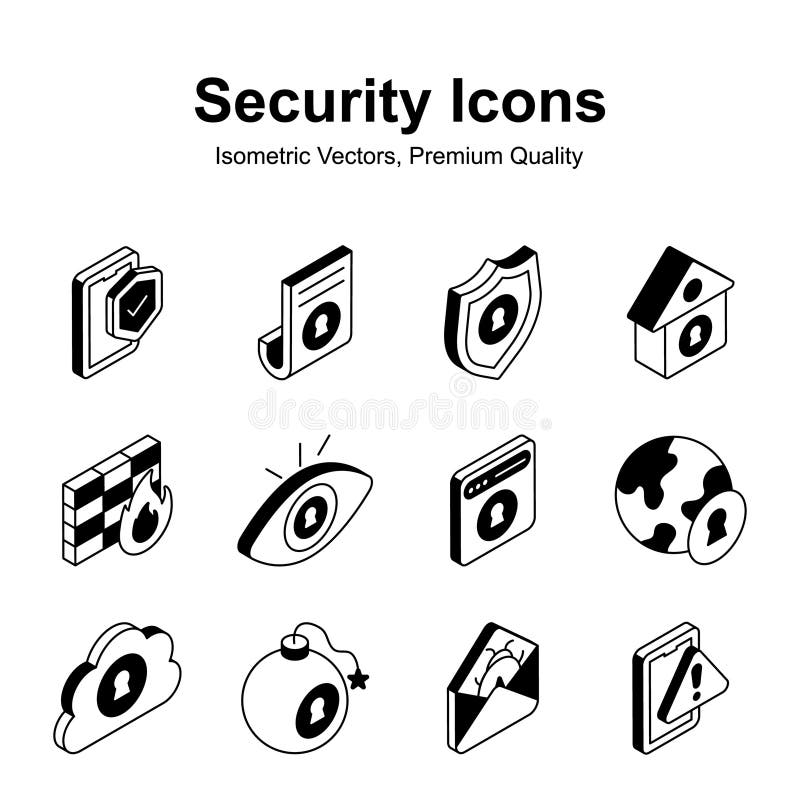 Get Your Hands on this Beautifully Designed Security Isometric Icons ...
