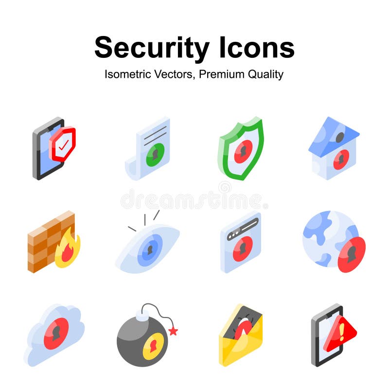 Get Your Hands on this Beautifully Designed Security Isometric Icons ...