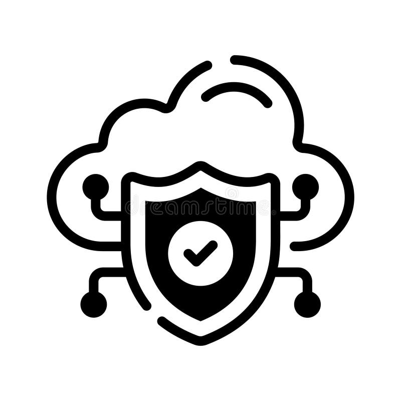 Get Your Hands on Cloud Encryption Glyph Icon Stock Vector ...