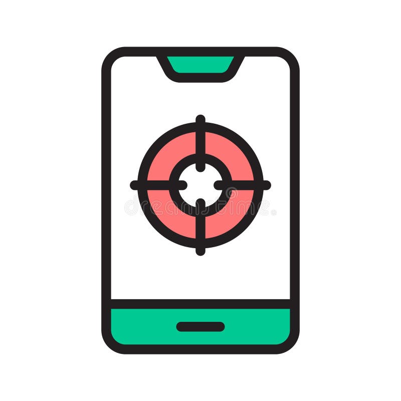 Get Your Hands on this Flat Icon of Phone Target Stock Vector ...