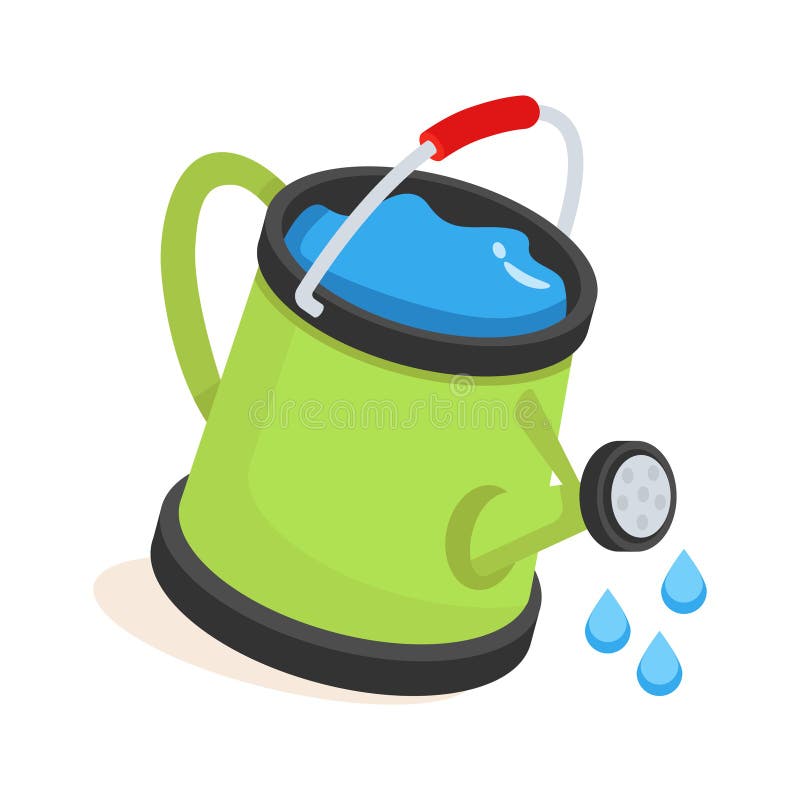 Get Your Hands on Watering Pot 3d Icon Stock Vector - Illustration of ...