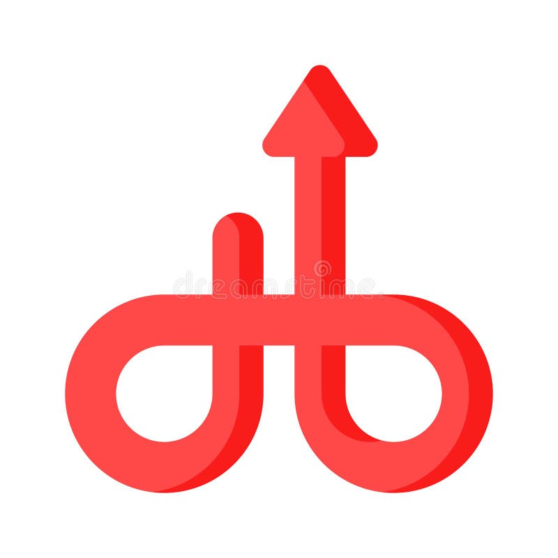 Get Your Hold on this Catchy Icon of Looping Arrow Stock Vector ...