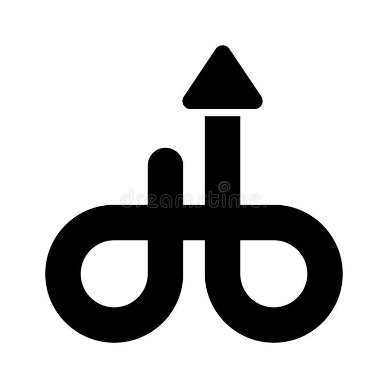 Get Your Hold on this Catchy Icon of Looping Arrow Stock Vector ...