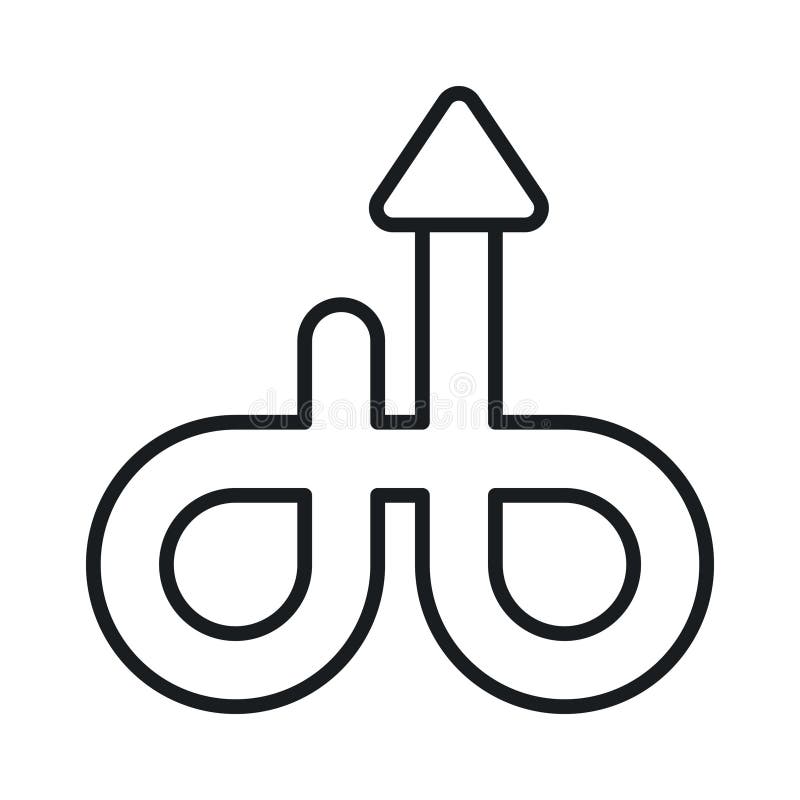 Get Your Hold on this Catchy Icon of Looping Arrow Stock Vector ...