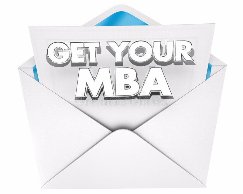 Get Your MBA Master Business Administration Envelope 3d Illustration ...