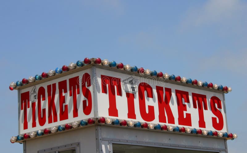 Get Your Tickets Here stock photo. Image of booth, architecture - 17568