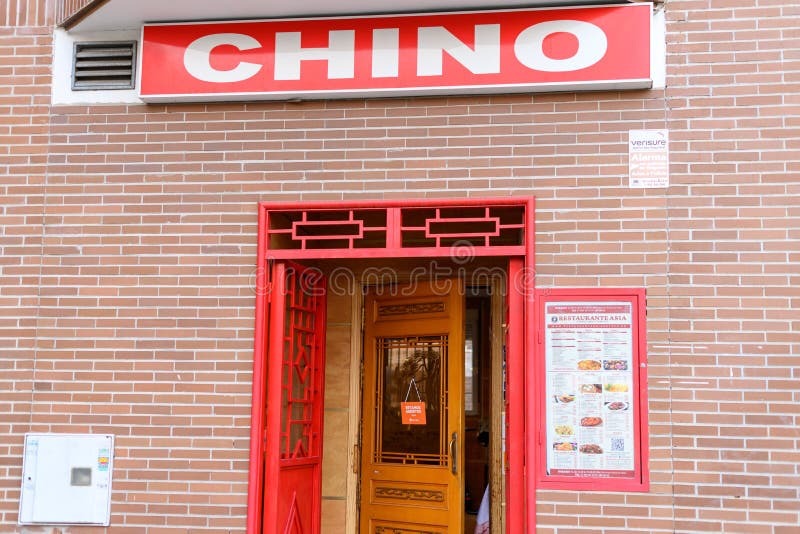 Getafe, Madrid, Spain, July 13, 2022: Facade of a Chinese Restaurant ...