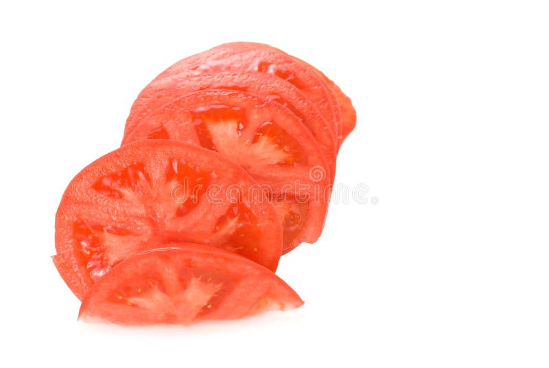 Isolierte Rote Tomatenscheibe Stockfoto - Bild von koch, frische: 15919188