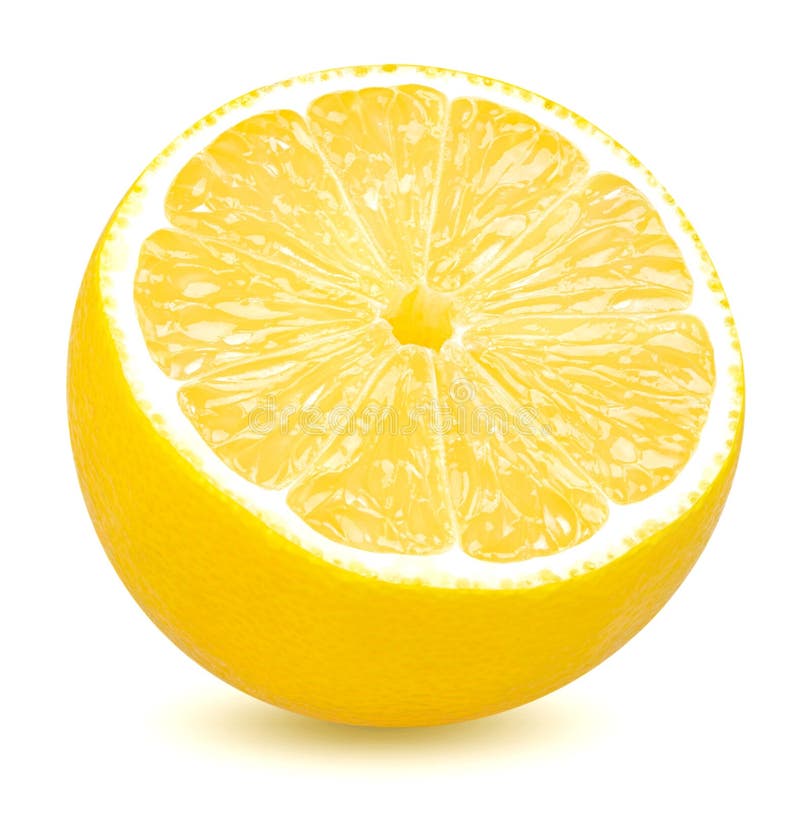 Getrennte Zitrone stockbild. Bild von geschnitten, scheibe - 114997779