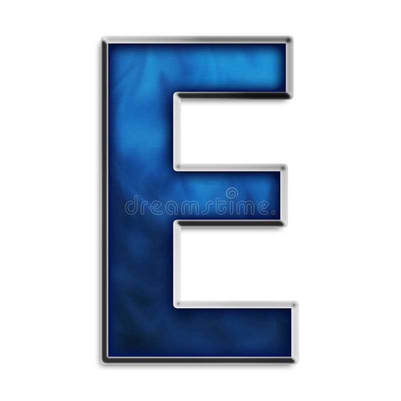 Getrenntes Zeichen E Im Stammes- Blau Stock Abbildung - Illustration ...