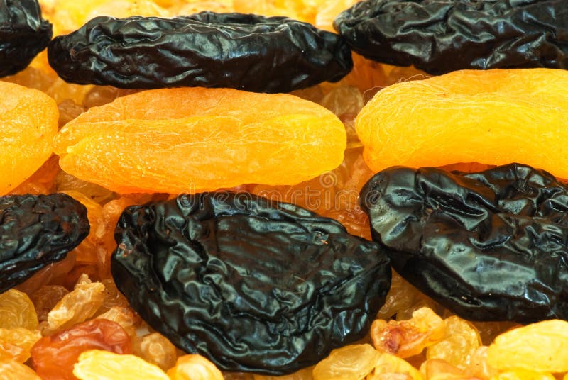 Getrocknete Früchte stockfoto. Bild von makro, bestandteil - 9042948