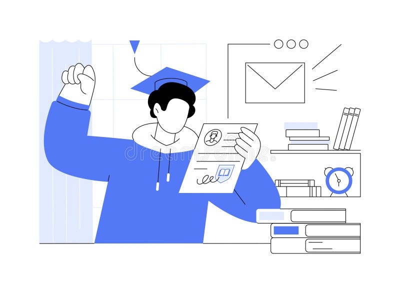 Getting Acceptance Letter Isolated Cartoon Vector Illustrations. Stock ...