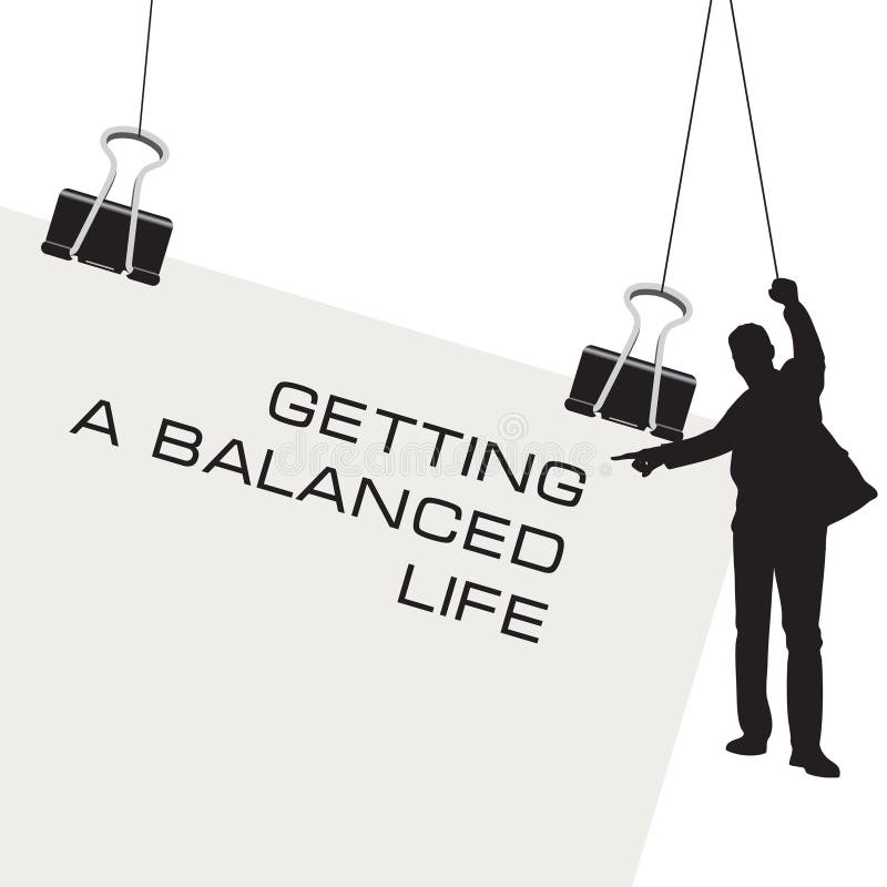 Getting a Balanced Life stock vector. Illustration of consolidate ...