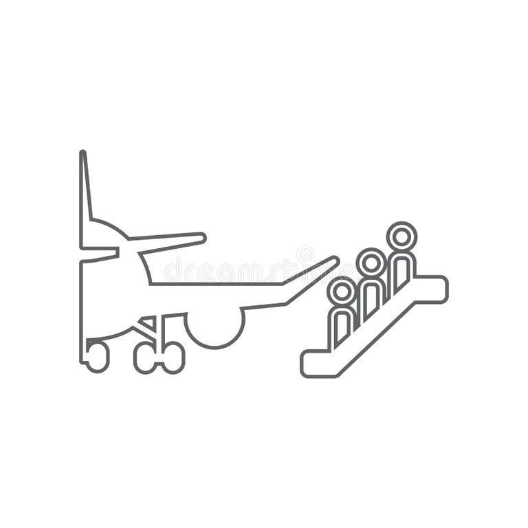 Getting on Board Icon. Element of Airport for Mobile Concept and Web ...