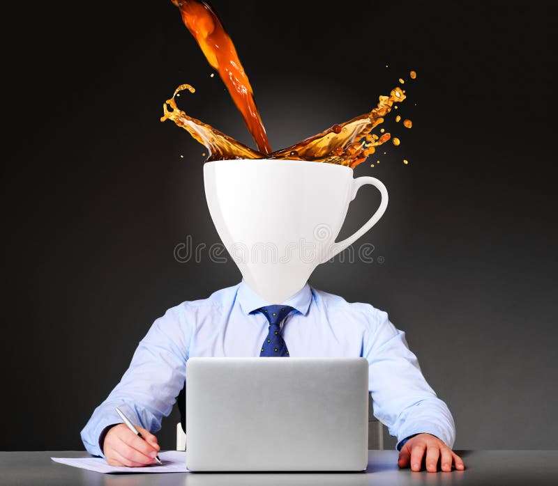 Getting energy with coffee stock image. Image of laptop - 31379865