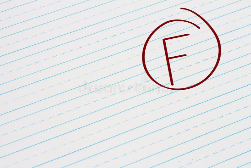 Failing grade stock photo. Image of defeat, final, paper - 18504512