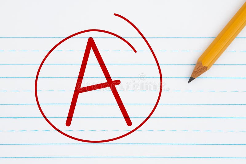 Getting a grade a stock image. Image of pencil, marks - 93756877
