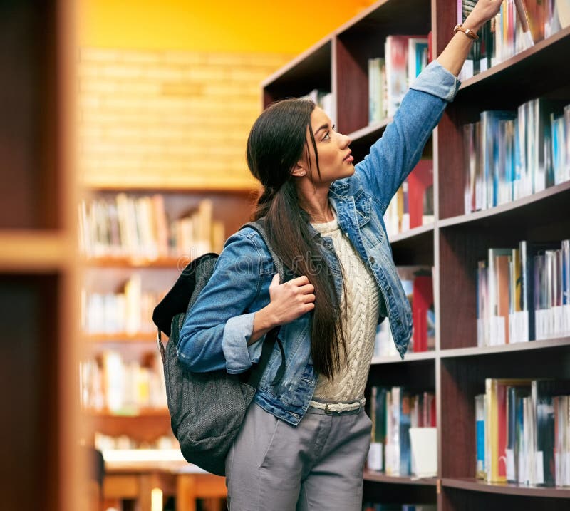 Getting through Her Reading List for Campus. a University Student ...