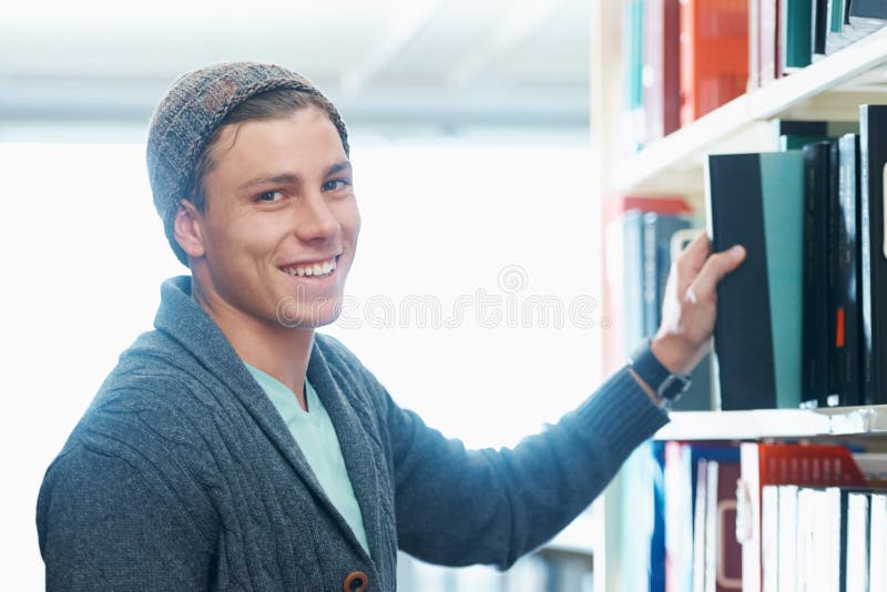 Getting His Study Material for the Year. a Young Man Standing and ...