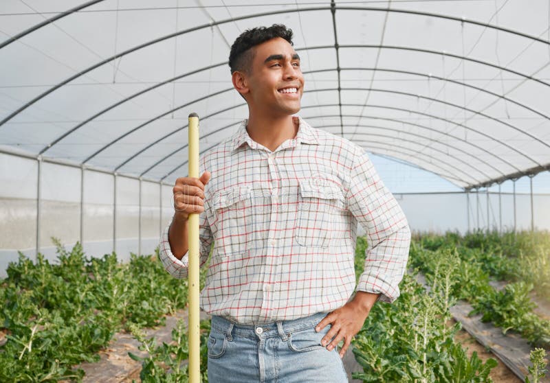 Getting His daily Tasks Done on Time. a Young Man Using a Gardening ...