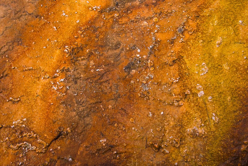 Getting Kinda Rusty! Microbe Growth in Yellowstone Stock Image - Image ...