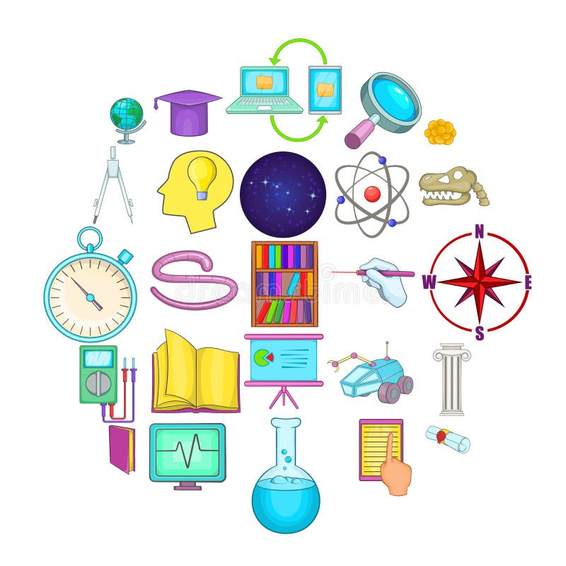 Knowledge Icons, Line Symbols, Web Signs, Vector Set, Isolated ...