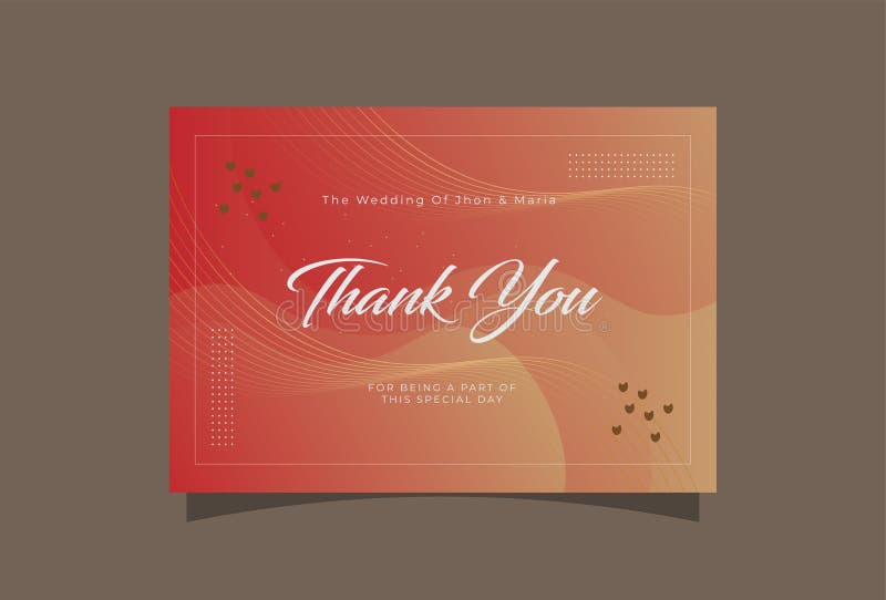 We are Getting Married Thank You Card Stock Illustration - Illustration ...