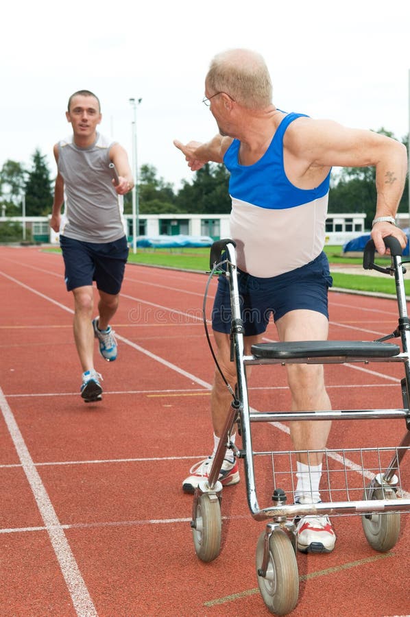 Getting older stock image. Image of giving, handicap, give - 7421839