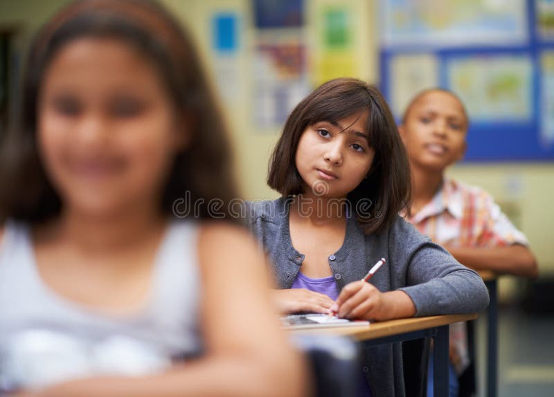 Getting Our Learn on. a Group of Students Sitting in Class. Stock Image ...
