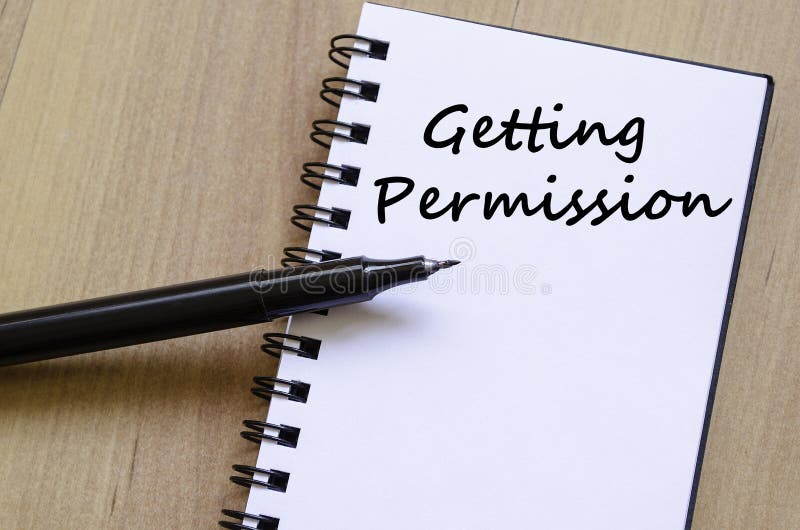 Getting Permission Write on Notebook Stock Image - Image of forbidden ...