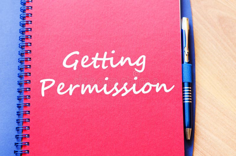 Getting Permission Write on Notebook Stock Image - Image of forbidden ...