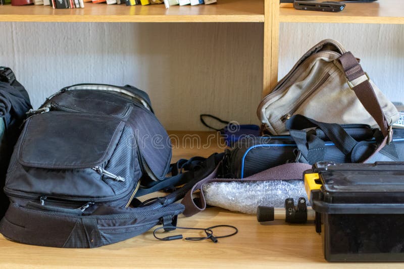 Packing Camera Kit for a Trip Stock Image - Image of work, lifestyle ...