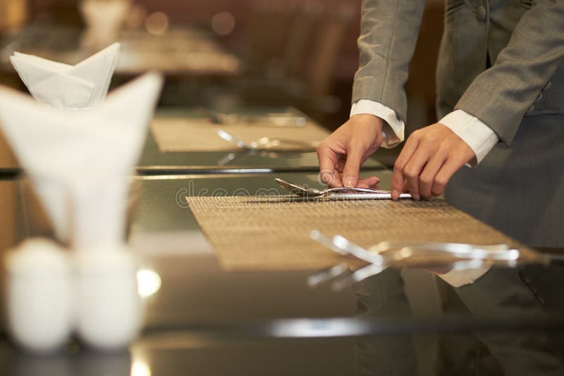 Getting Ready for Big Dinner Stock Photo - Image of welcome, manager ...