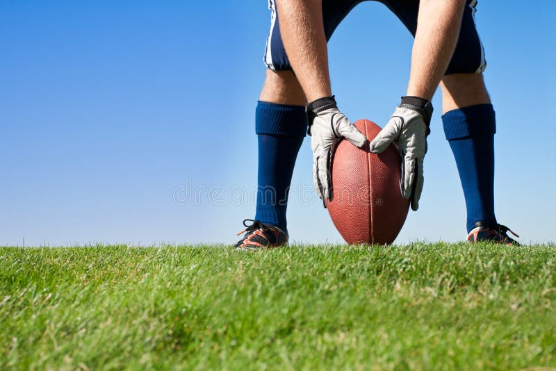 Getting Ready for Football Kickoff Stock Photo - Image of play, grass ...