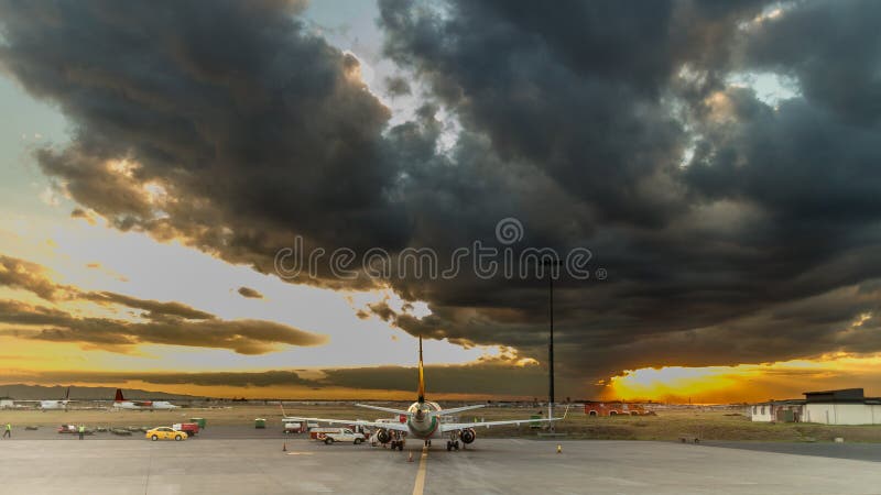 Getting ready for takeoff stock photo. Image of airplane - 41638824