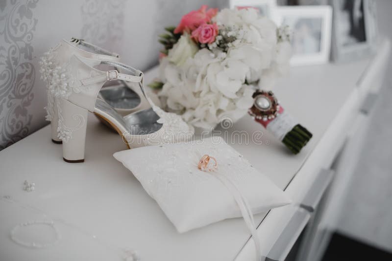 Getting Ready Wedding Photography Stock Photo - Image of hands ...