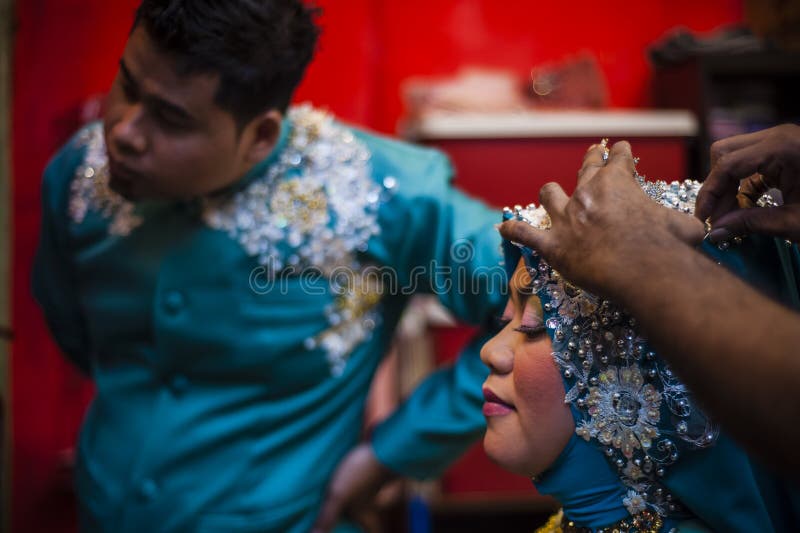 Getting Ready for Wedding Reception Stock Photo - Image of looking ...