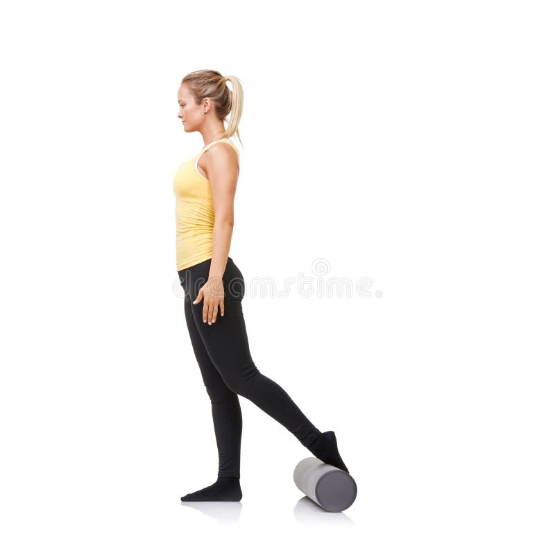 Getting Results Quickly - Exercise. a Young Woman Standing and Using a ...