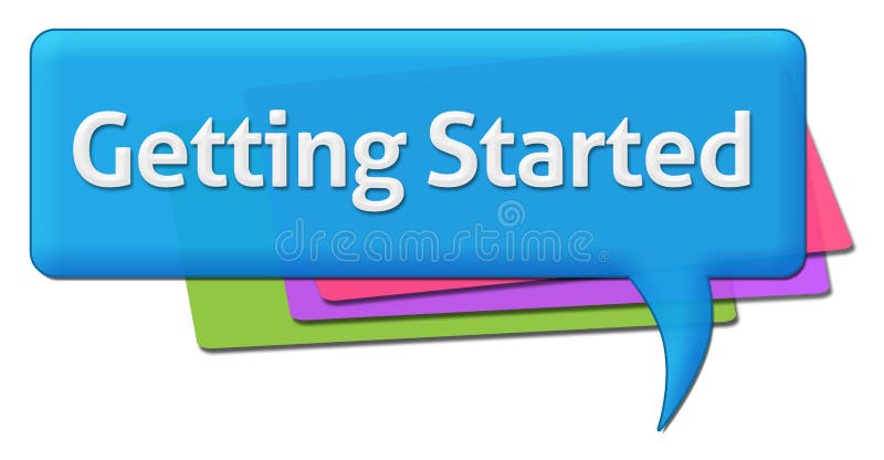 Getting Started Colorful Comment Symbol Stock Illustration ... Getting Started Colorful Comment Symbol Stock Illustration ...