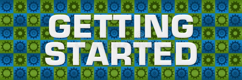 Getting Started Green Blue Horizontal Stock Illustration - Illustration ...