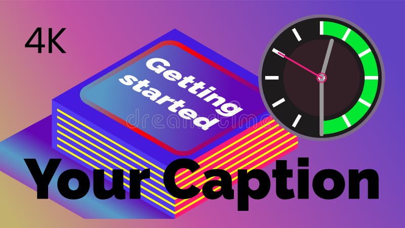 Getting Started Guide, 16x9 Video Cover, Vector Web Banner Stock Vector ...